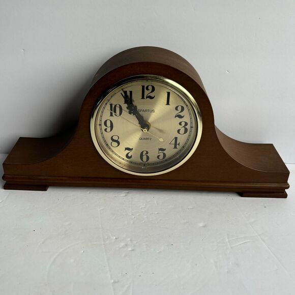 Spartus | Wall Decor | Spartus Vintage Mantel Clock Traditional Wood ...